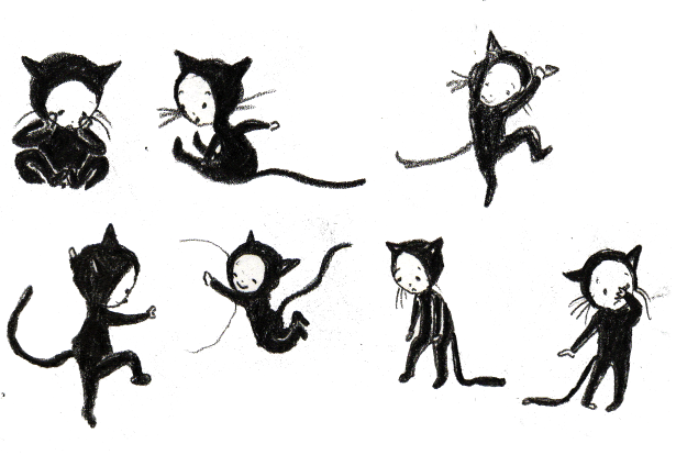 early design sketches for I Am a Witch’s Cat by Harriet Muncaster ...