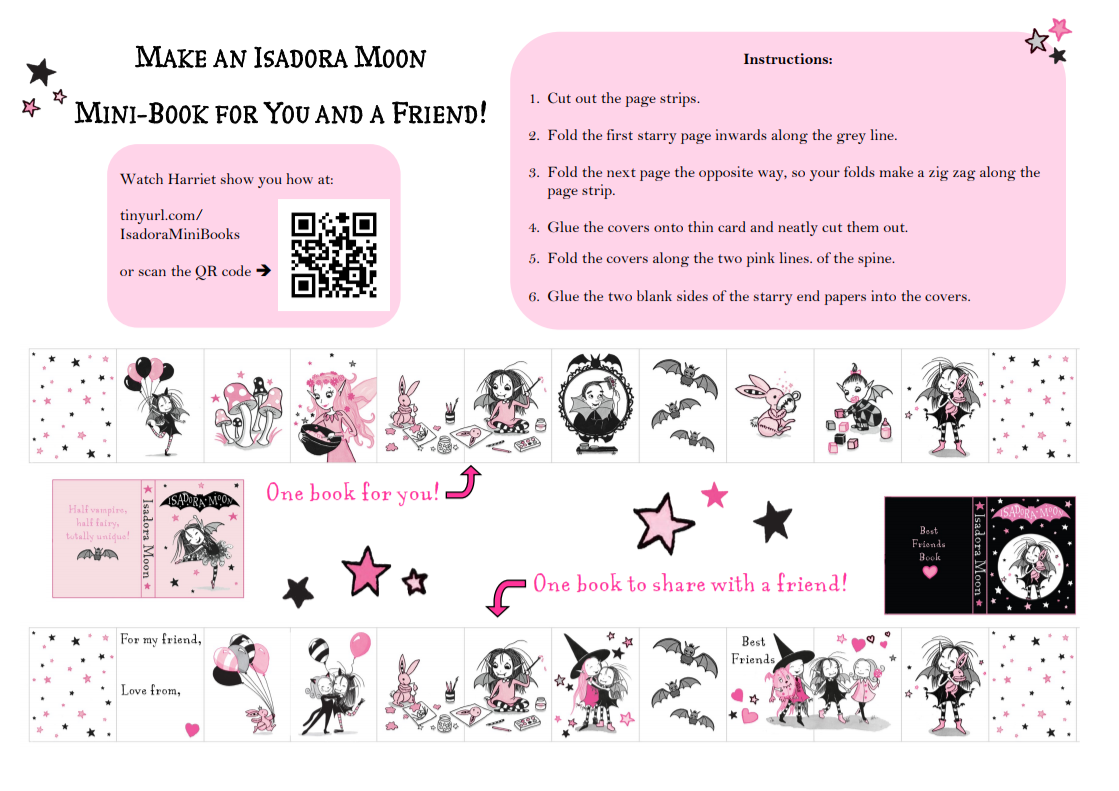 Isadora Moon Mini Book Activity Sheet screengrab – Harriet Muncaster