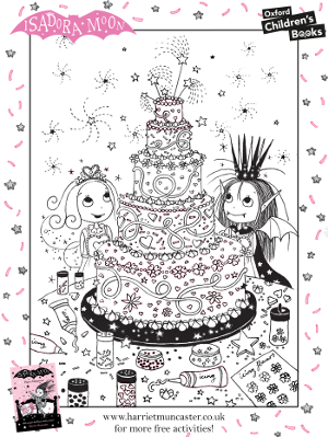 sleepover colouring sheet thumbnail – Harriet Muncaster