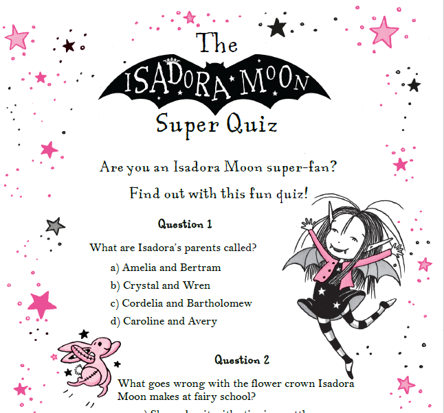 Isadora Moon Quiz thumbnail – Harriet Muncaster